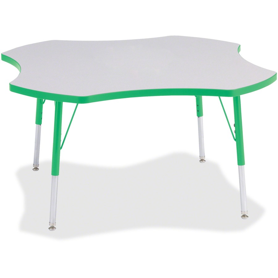 Jonti-Craft Berries Prism Four-Leaf Student Table - Green, Laminated ...
