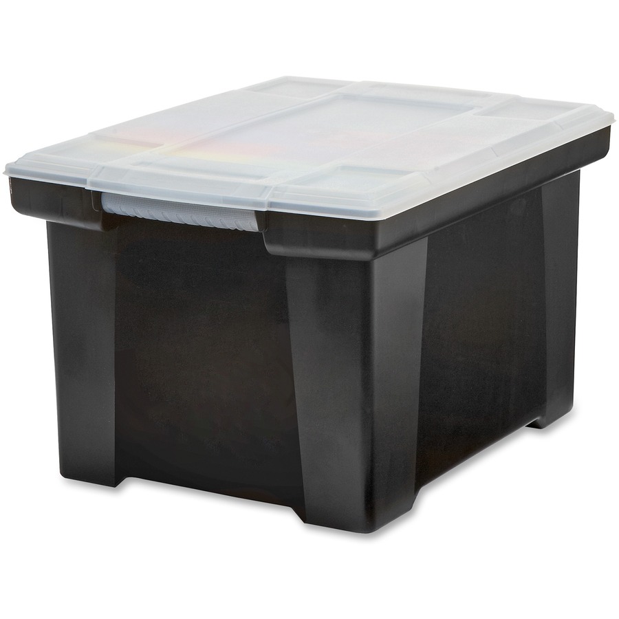 Storex Letter/Legal Tote Storage Box - External Dimensions: 14.3" Width ...