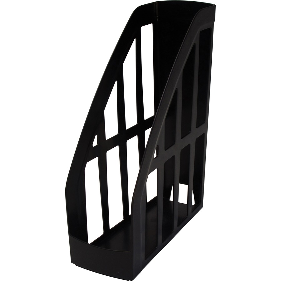 Storex Value Line Recycled Magazine File - Black - Plastic STX70167U06C ...
