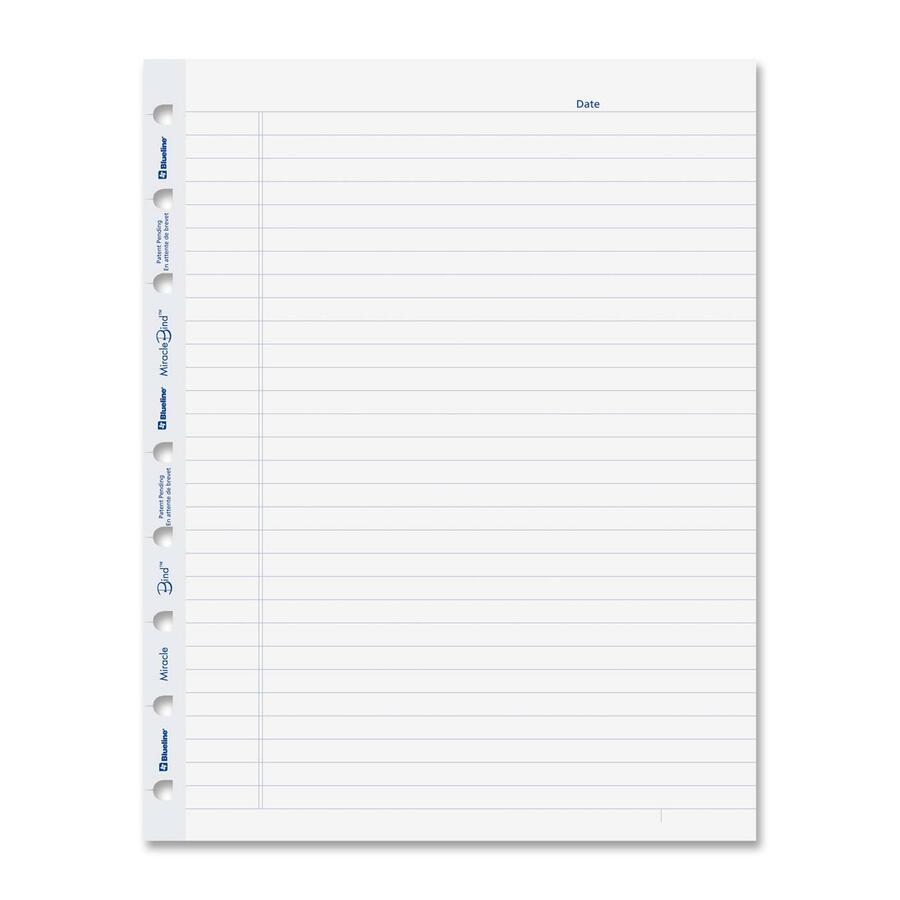 Blueline MiracleBind Notebook Refill Pages - 50 Sheets - 100 Pages ...