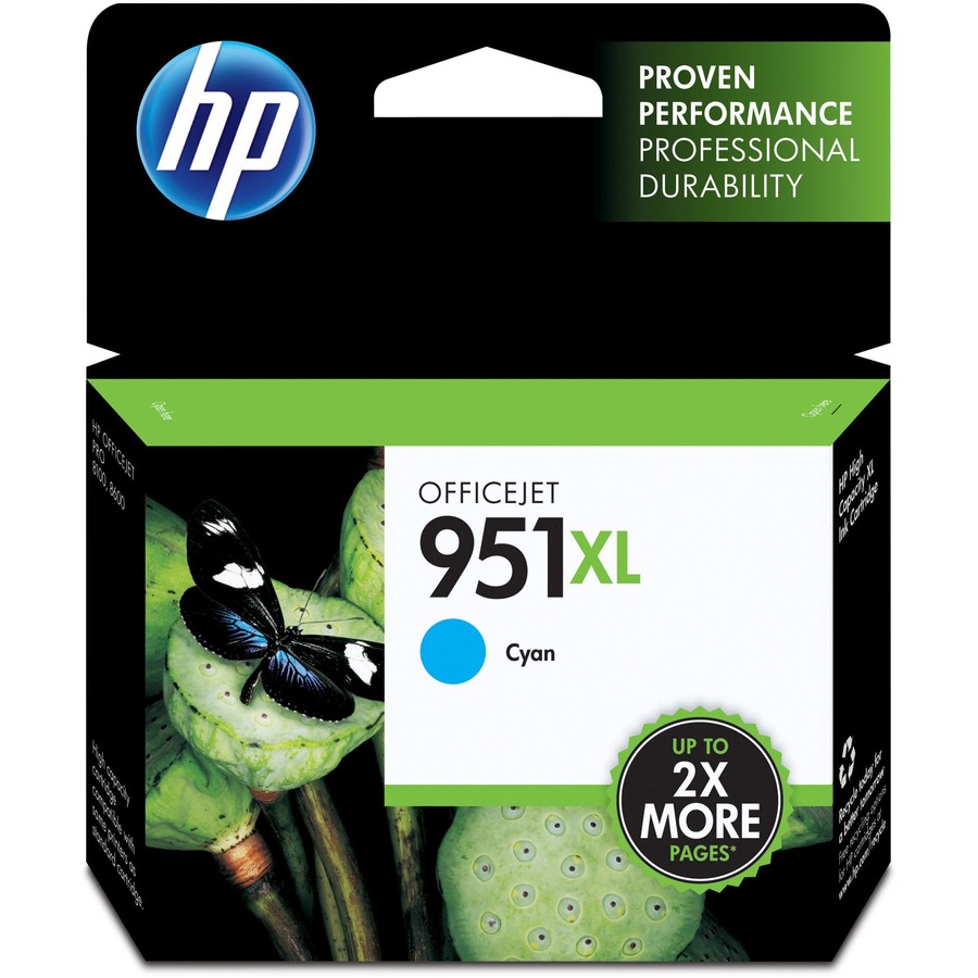 HP 951XL (CN046AN) Original Inkjet Ink Cartridge - Cyan - 1 Each - 1500 ...