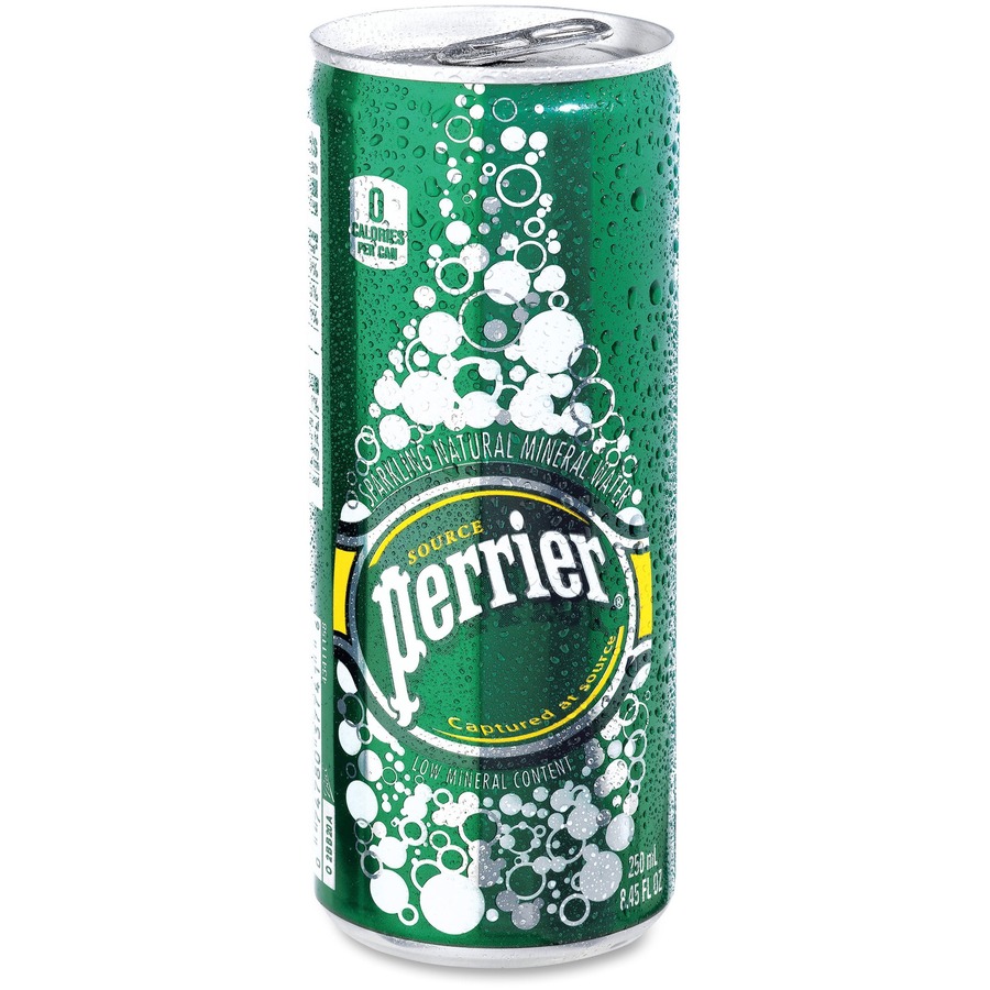 Perrier Slim Can Mineral Water Beverage - Can - 30 / Carton - Mac ...