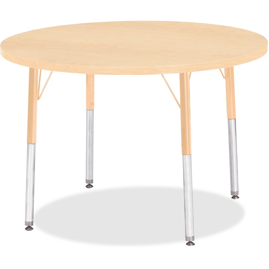 Jonti-Craft Berries Adult Height Maple Top/Edge Round Table - Laminated ...