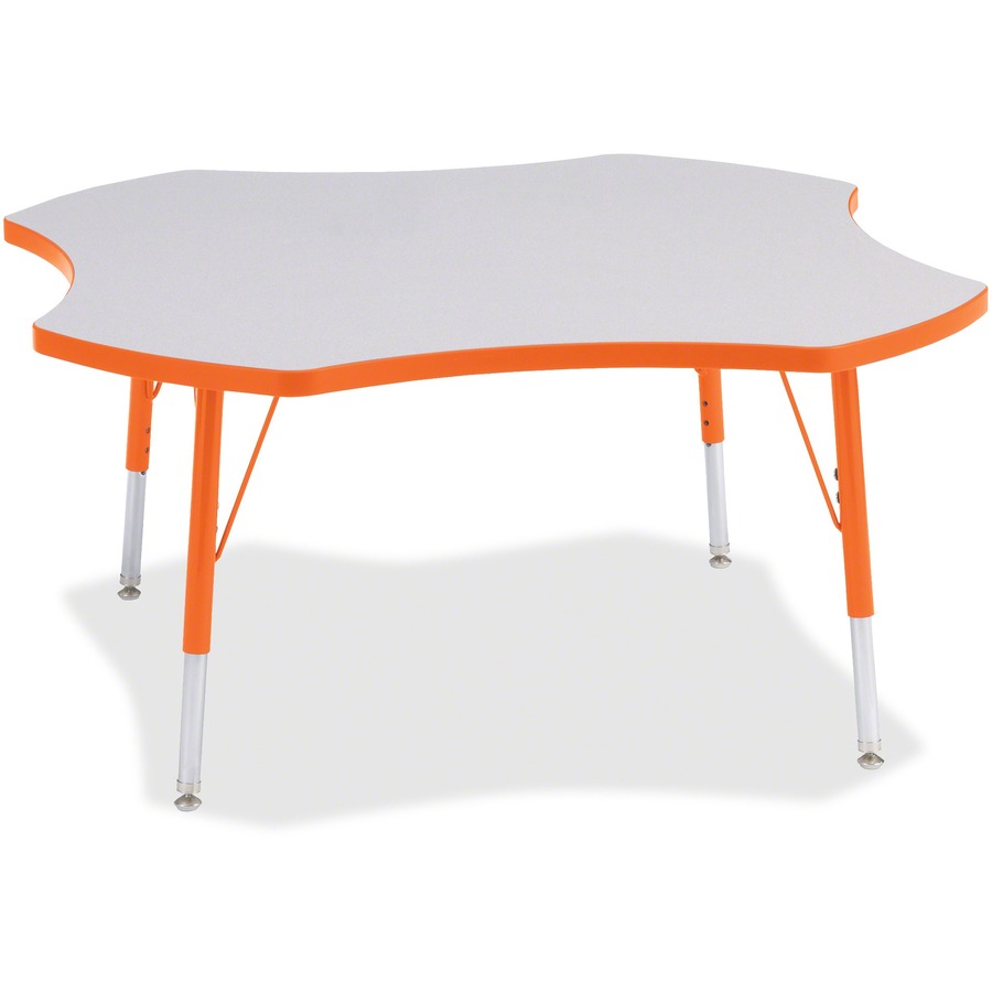 Jonti-Craft Berries Elementary Height Prism Four-Leaf Table - Laminated ...