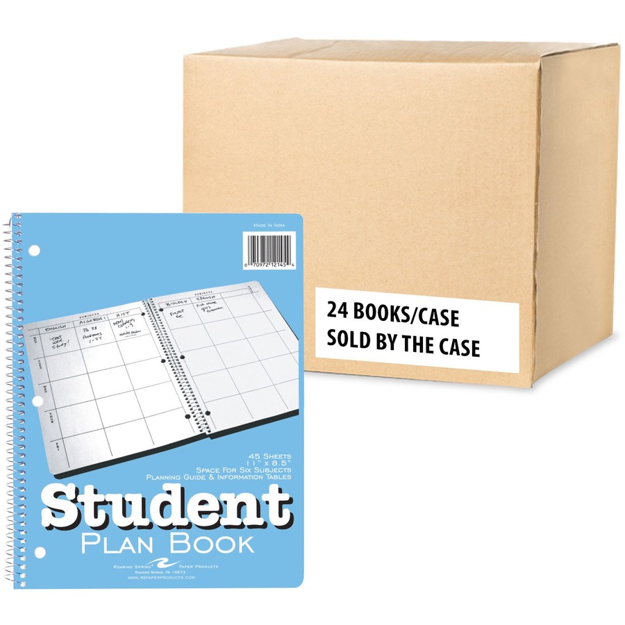 Roaring Spring Student Plan Book - Academic - Weekly - 1 Week Double ...