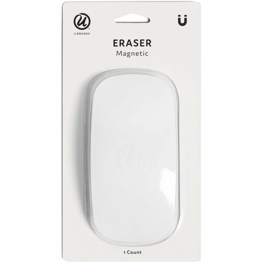 U Brands Classic Magnetic Eraser - White - Rectangle - Felt - 1 Each ...