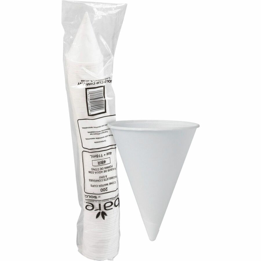 Solo Eco-Forward 4 oz Treated Paper Cone Water Cups - 4 fl oz - Cone ...