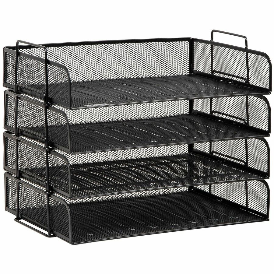 Mind Reader Tiered Stackable Paper Trays - 4 Tier(s) - 11.25" Height x ...
