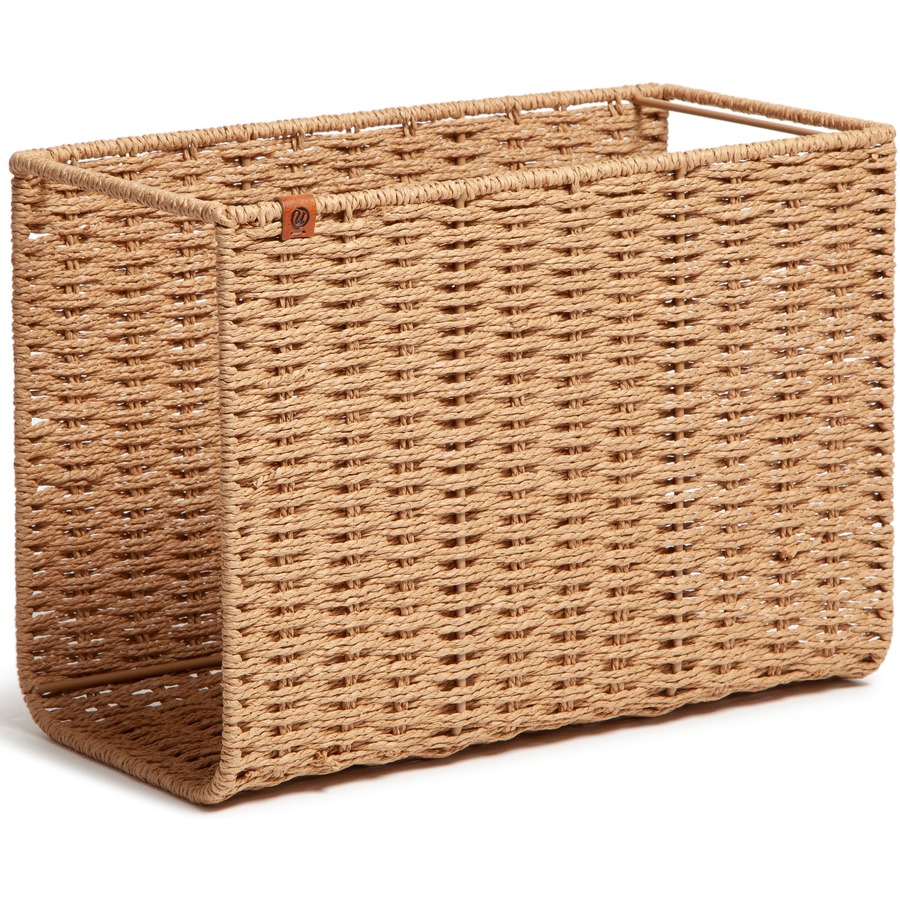 U Brands Woven File Basket - Brown - 1 Each - One Point Inc.