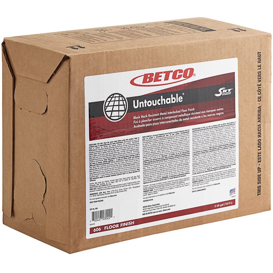 Betco Untouchable With SRT Floor Finish - 640 fl oz (20 quart) - Mild ...
