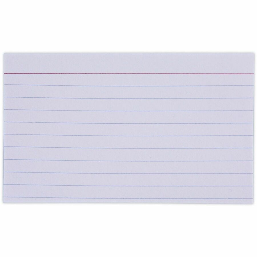 Universal Printable Index Card - 3" x 5" - Acid-free, Ruled - White ...