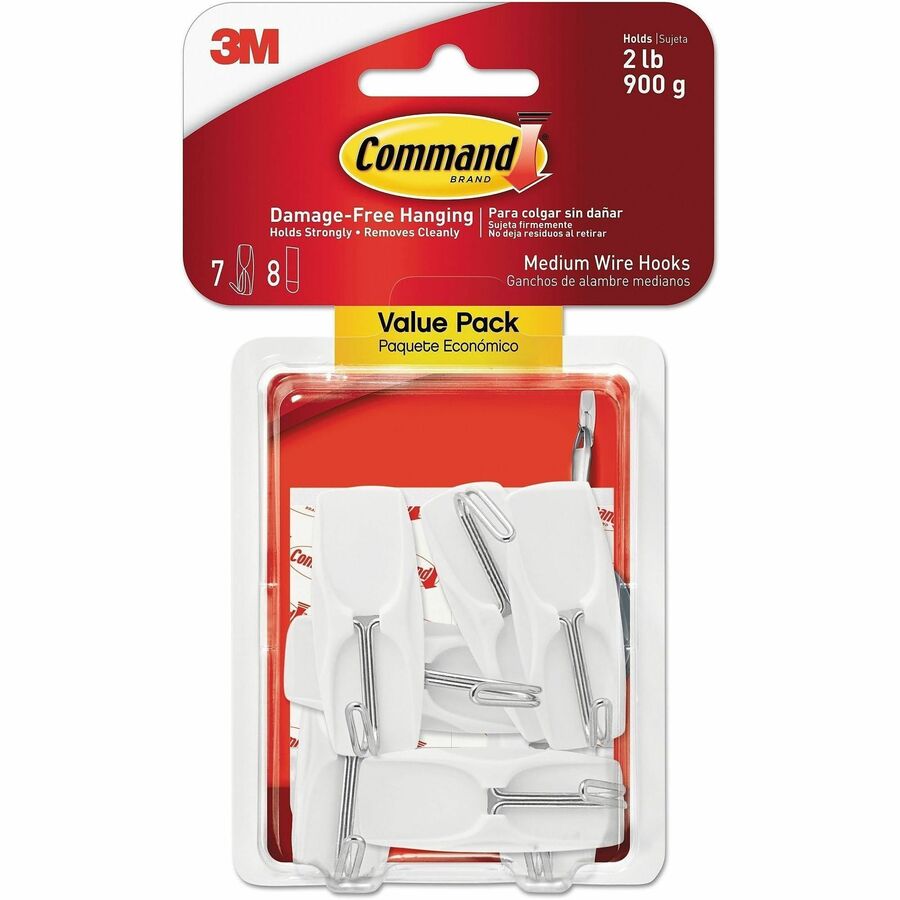 Command Hook - 7 Hooks - 7 Medium Hook - 2 lb (907.2 g) Capacity ...