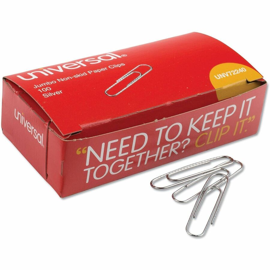 Universal Paper Clip - Jumbo - 1.9" Length x 0.5" Width - for Document ...