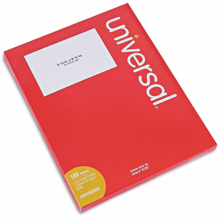 Universal Multipurpose Label - Inkjet - White - Self-adhesive - 200 ...