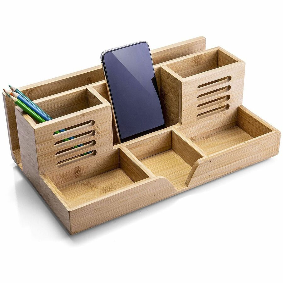 Officemate Bamboo Desk Organizer