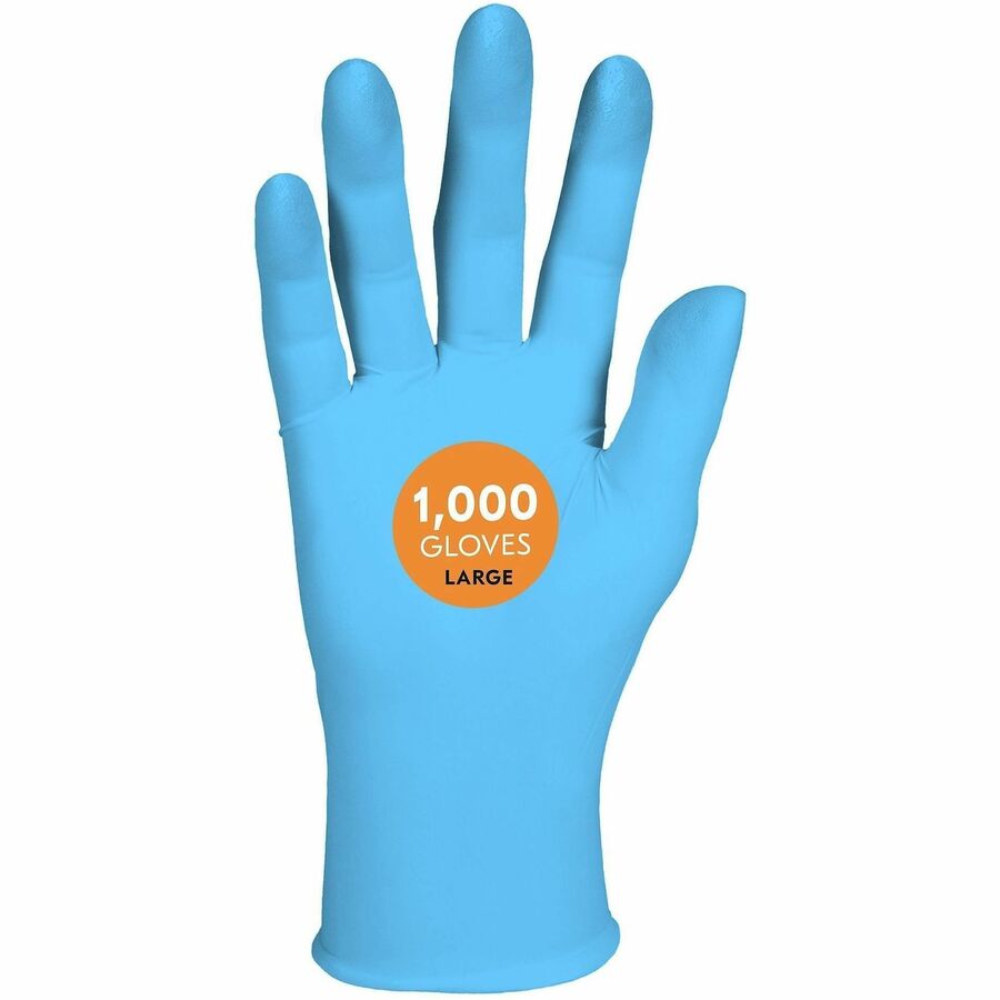 KleenGuard G10 Comfort Plus Blue Nitrile Gloves - 4 mil Thickness x 9. ...