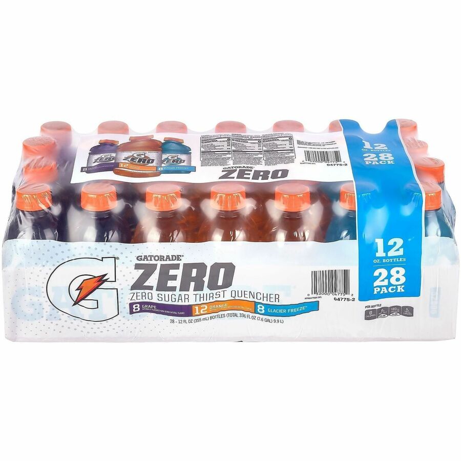 Gatorade Zero - Sugar Free - Orange, Grape, Glacier Freeze - 28/Bag - 1 ...