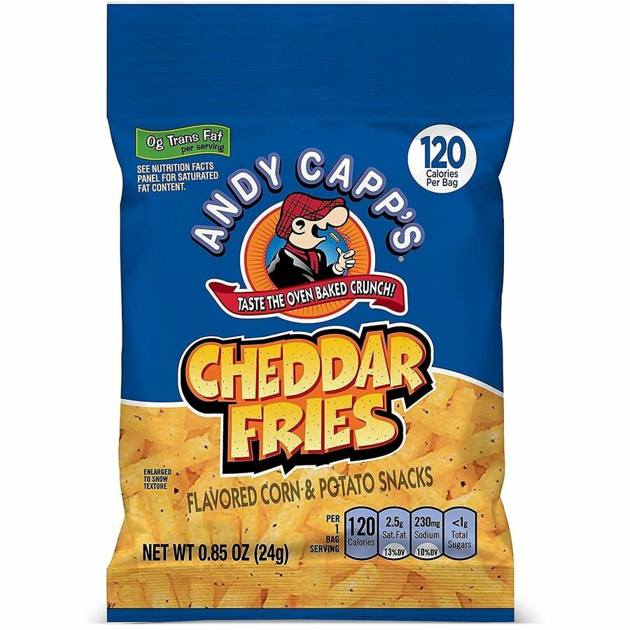 AndyCapps Cheddar Fries - Cheddar Cheese, Corn - 1 Carton - Zuma