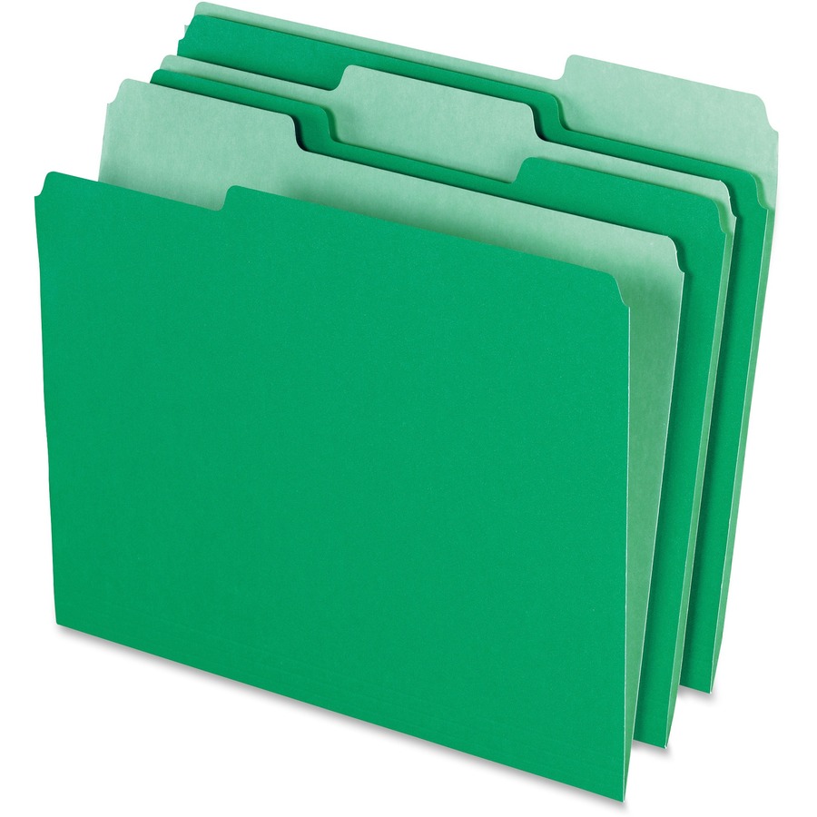 Pendaflex 1/3 Tab Cut Letter Recycled Top Tab File Folder PFX15213BGR ...