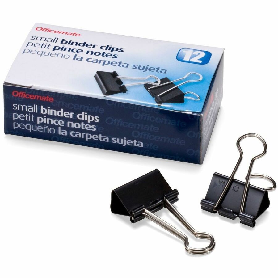 Officemate Binder Clips Small 0 8 Width 0 37 Size Capacity 12