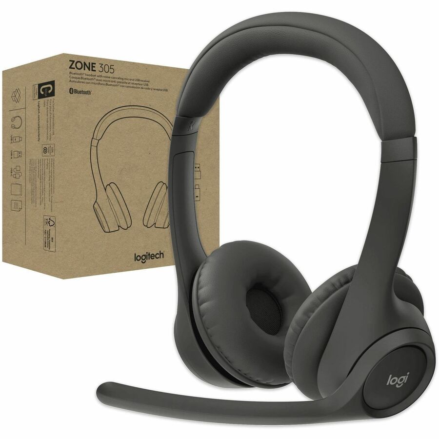 Logitech Zone 305 for Business, Wireless Bluetooth Headset With ...