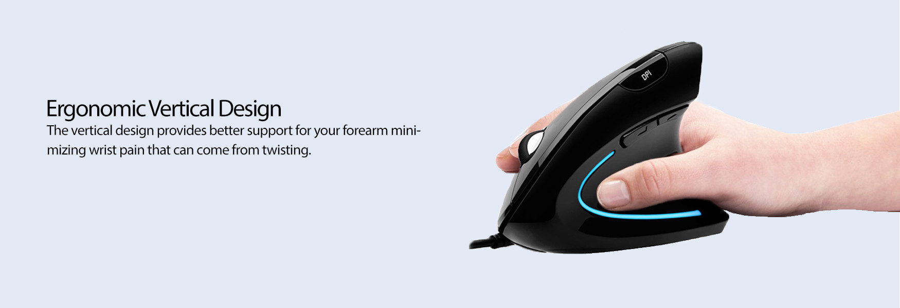 Adesso iMouse E1 Vertical Ergonomic Illuminated Mouse, Ergonomic Conto ...