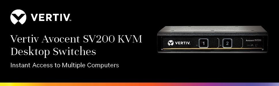 AVOCENT SV220-001 Vertiv Avocent SV200 Desktop KVM Switch, 2 Port, DVI ...
