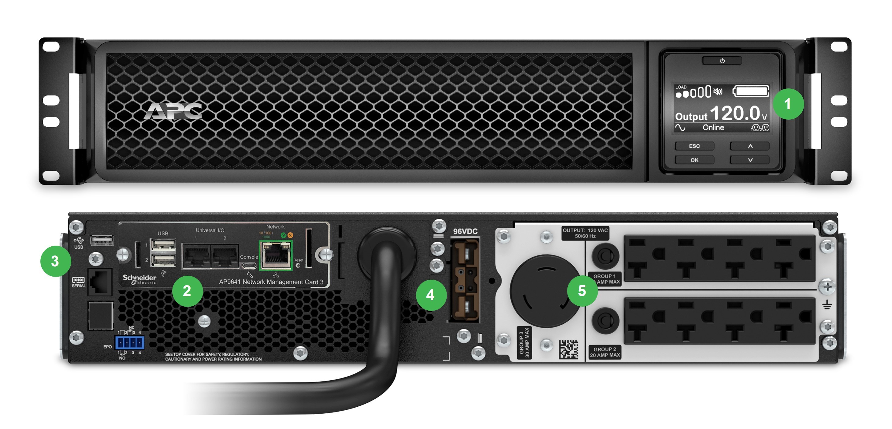 APC SRT3000RMXLA-NC Smart-UPS SRT 3000VA RM 120V Network Card, Energy – Network Hardwares