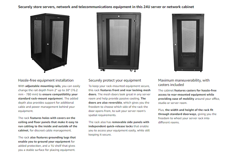 24u Server Rack Cabinet | Cabinets Matttroy