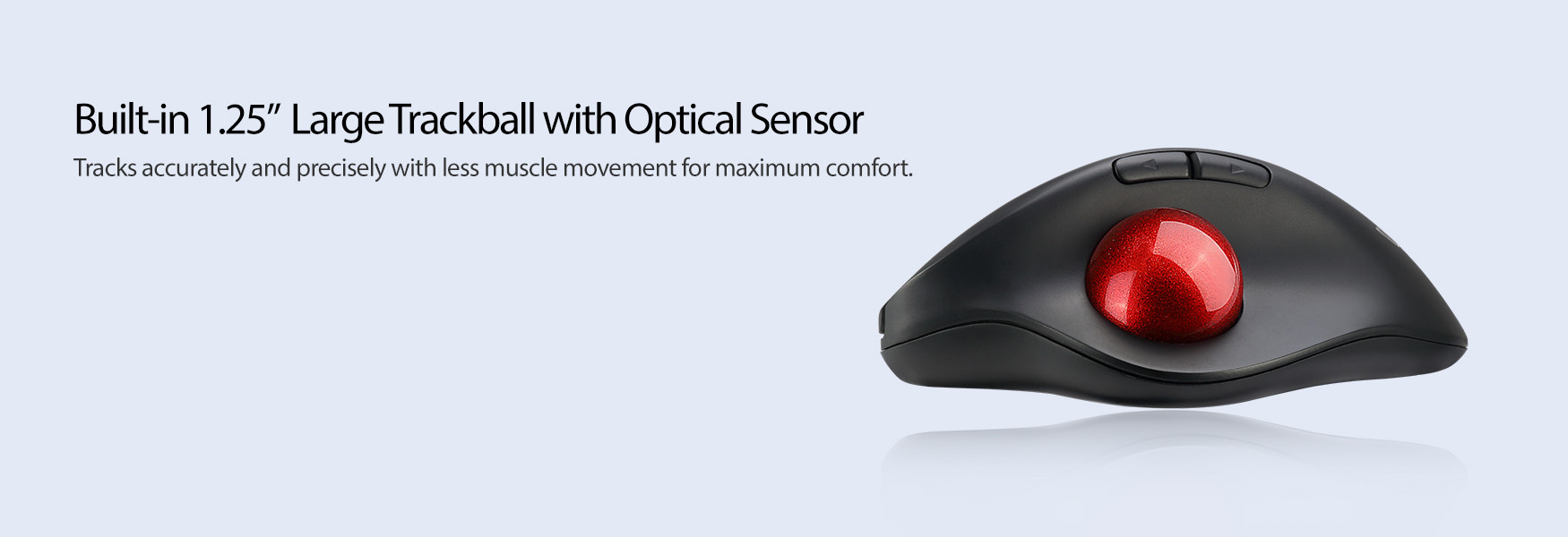 Adesso IMOUSE T30 Wireless Programmable Ergonomic Trackball Mouse, 7 B ...