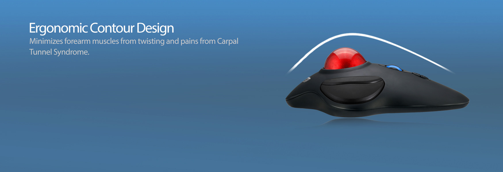 Adesso IMOUSE T40 Wireless Programmable Ergonomic Trackball Mouse, 2.4 ...