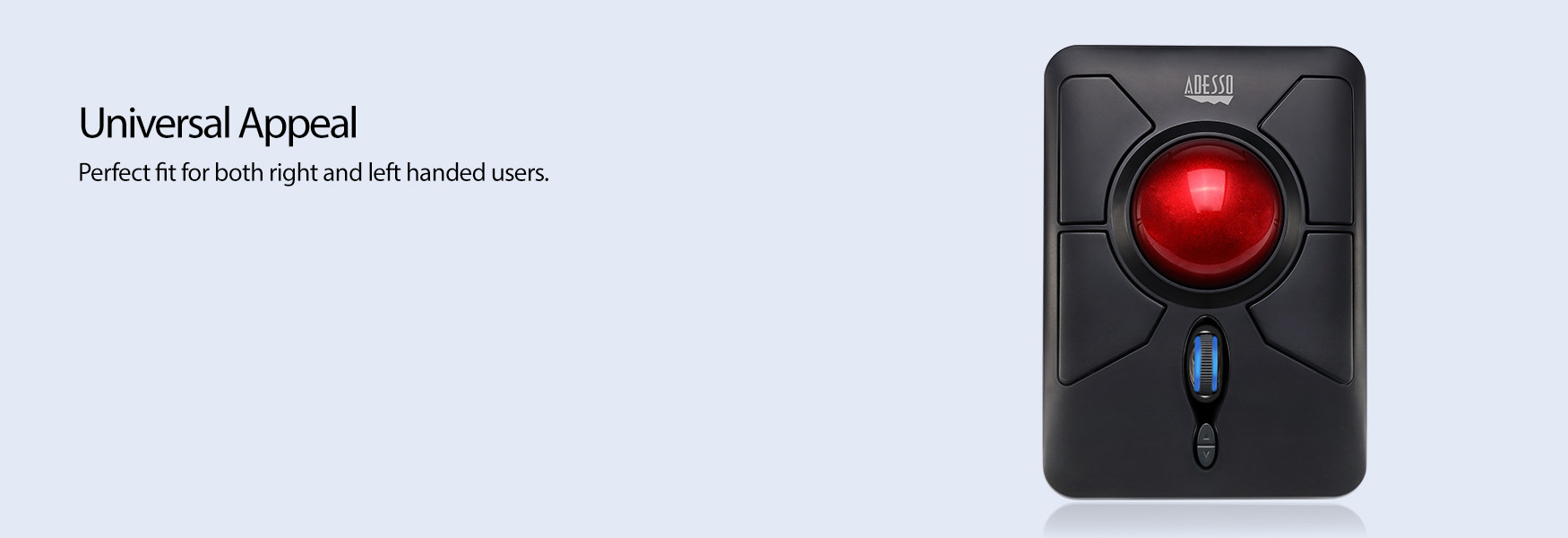 Adesso IMOUSE T50 Wireless Programmable Ergonomic Trackball Mouse, 2.4 ...