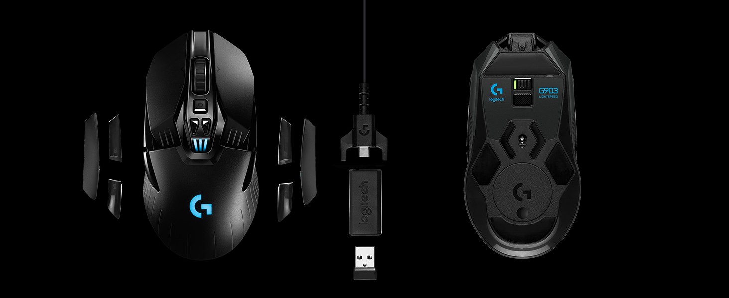 Logitech 910-005670 G903 LIGHTSPEED Wireless Gaming Mouse, 12000 dpi ...