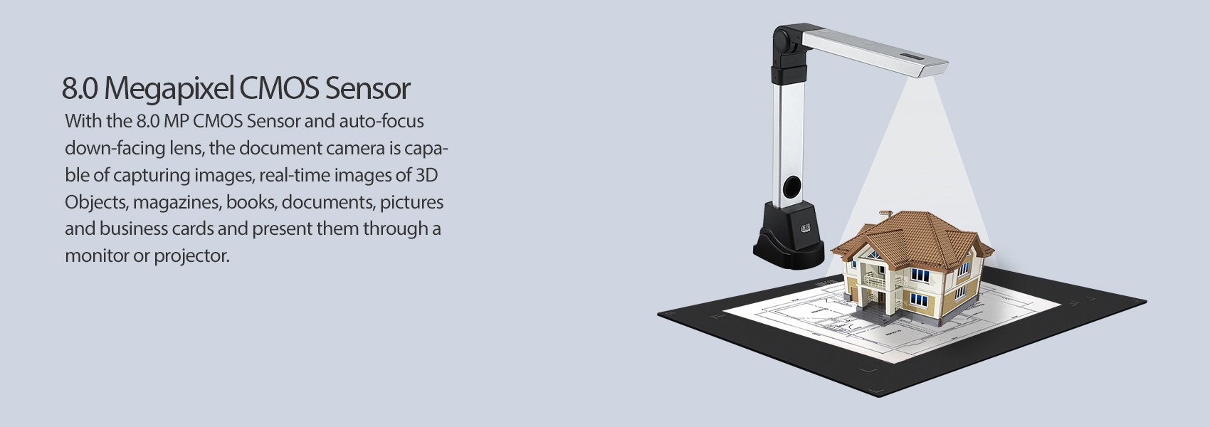 Adesso CYBERTRACK 810 Document Camera - CMOS, 3.8x Optical Zoom ...