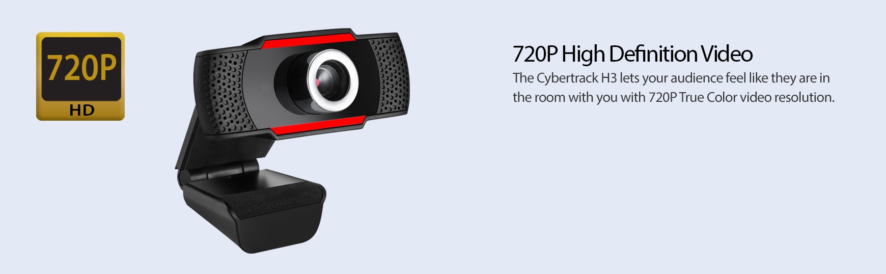 Adesso CYBERTRACK H3-TAA 720P HD USB Webcam with Built-in Microphone ...