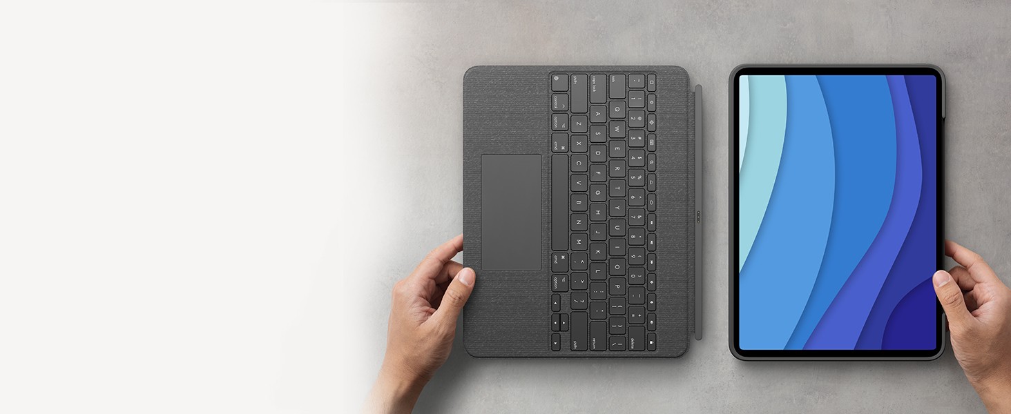 Logitech 920-010095 Combo Touch iPad Pro 11" Keyboard Case, Backlit Ke ...
