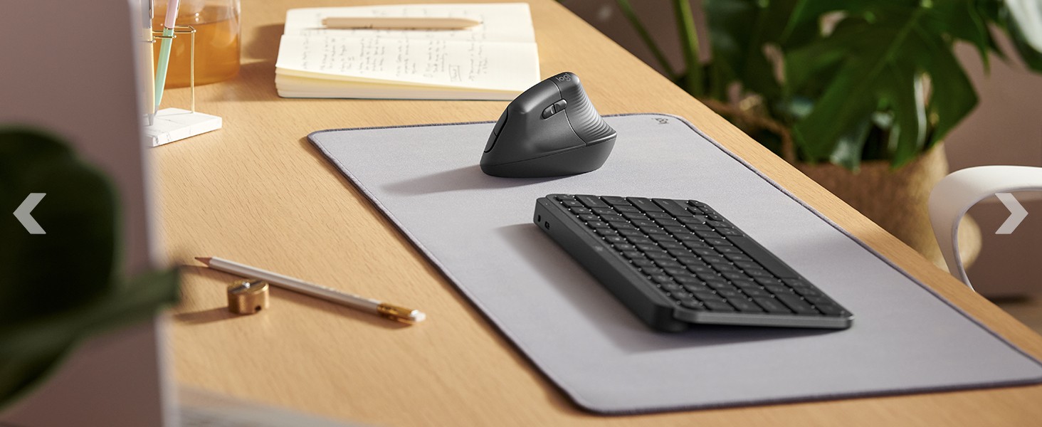 Logitech 910-006491 Lift Ergo Mouse, Graphite, Left-Handed, Small/Medi ...