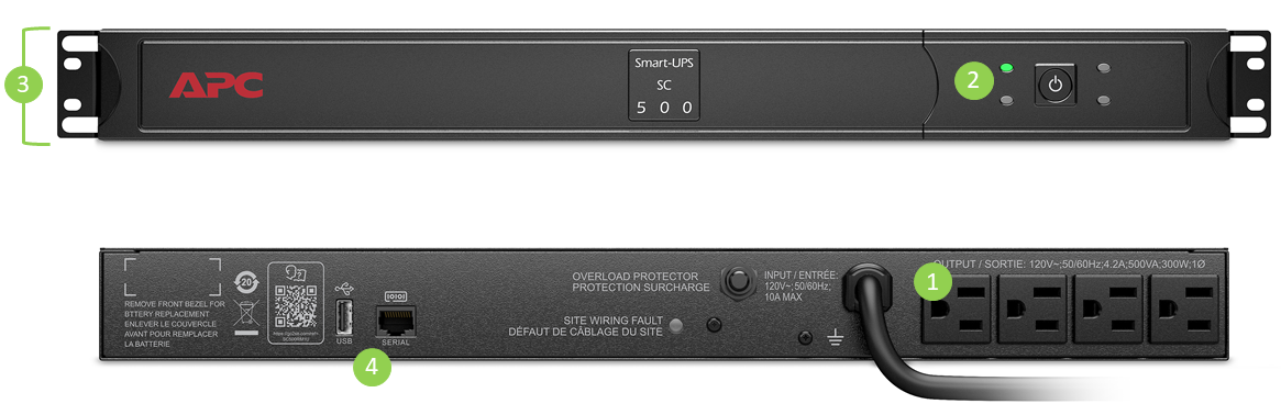 APC SC500RM1U Smart-UPS 500VA Rack-mountable UPS, Energy Star, USB, Ne – Network Hardwares