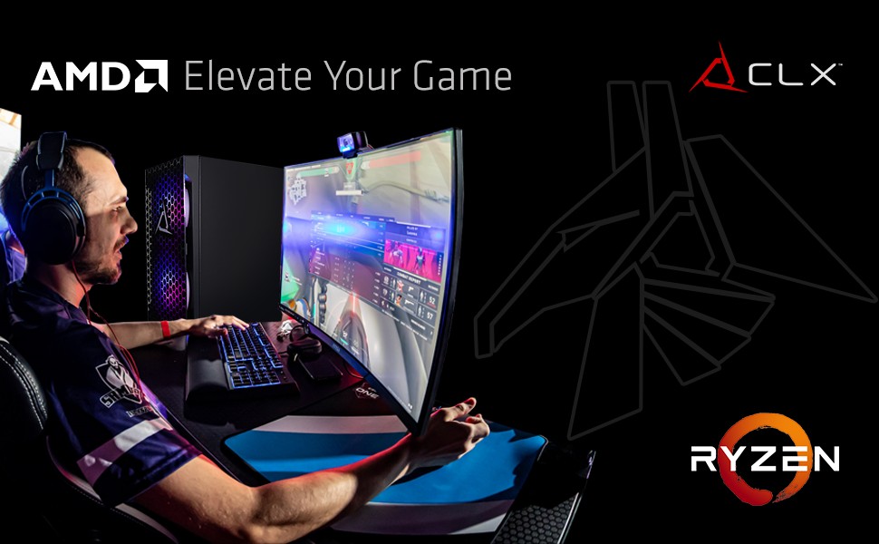 CLX TGMSETRTU2B03WM Gaming Desktop Computer - Liquid Cooled AMD Ryzen ...