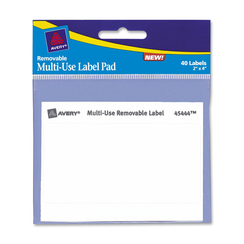 $$ Avery Label Pads, Multi-Use, Removable, 2×4, 40/PK, White | hsm99sm
